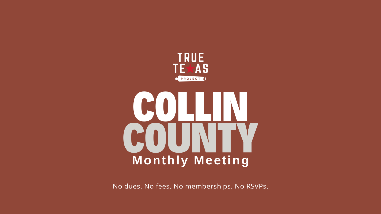 Events Calendar – True Texas Project